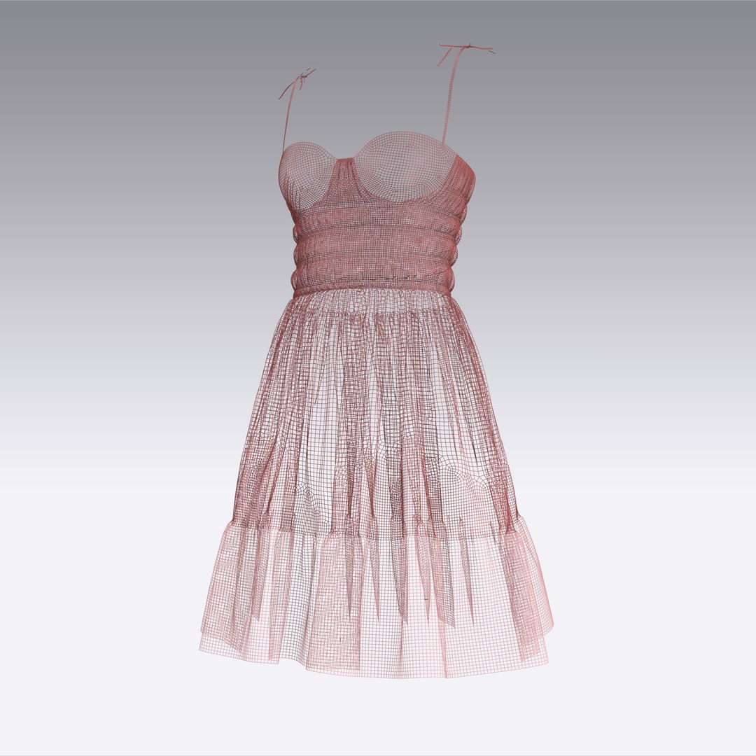 3D Womens Dress Clo3d Marvelous Designer Model - TurboSquid 2229222