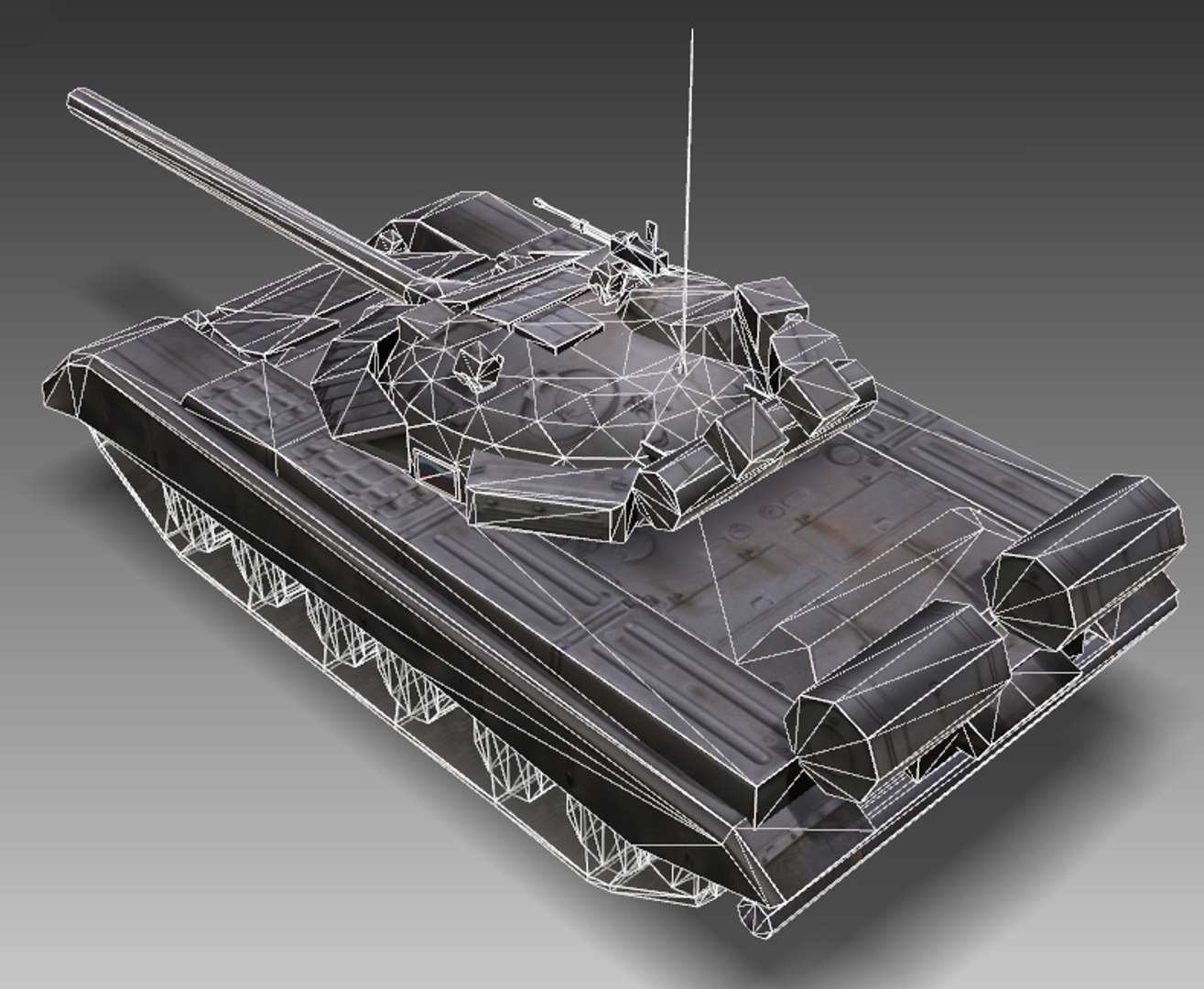 T80 Tank Russian 3d Model