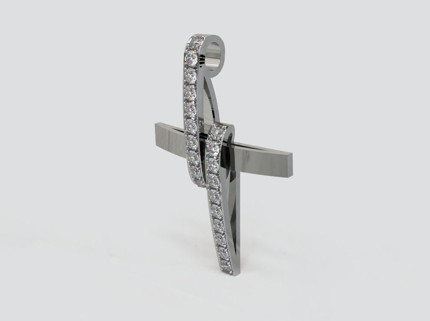 Pendant diamonds cross model - TurboSquid 1351688