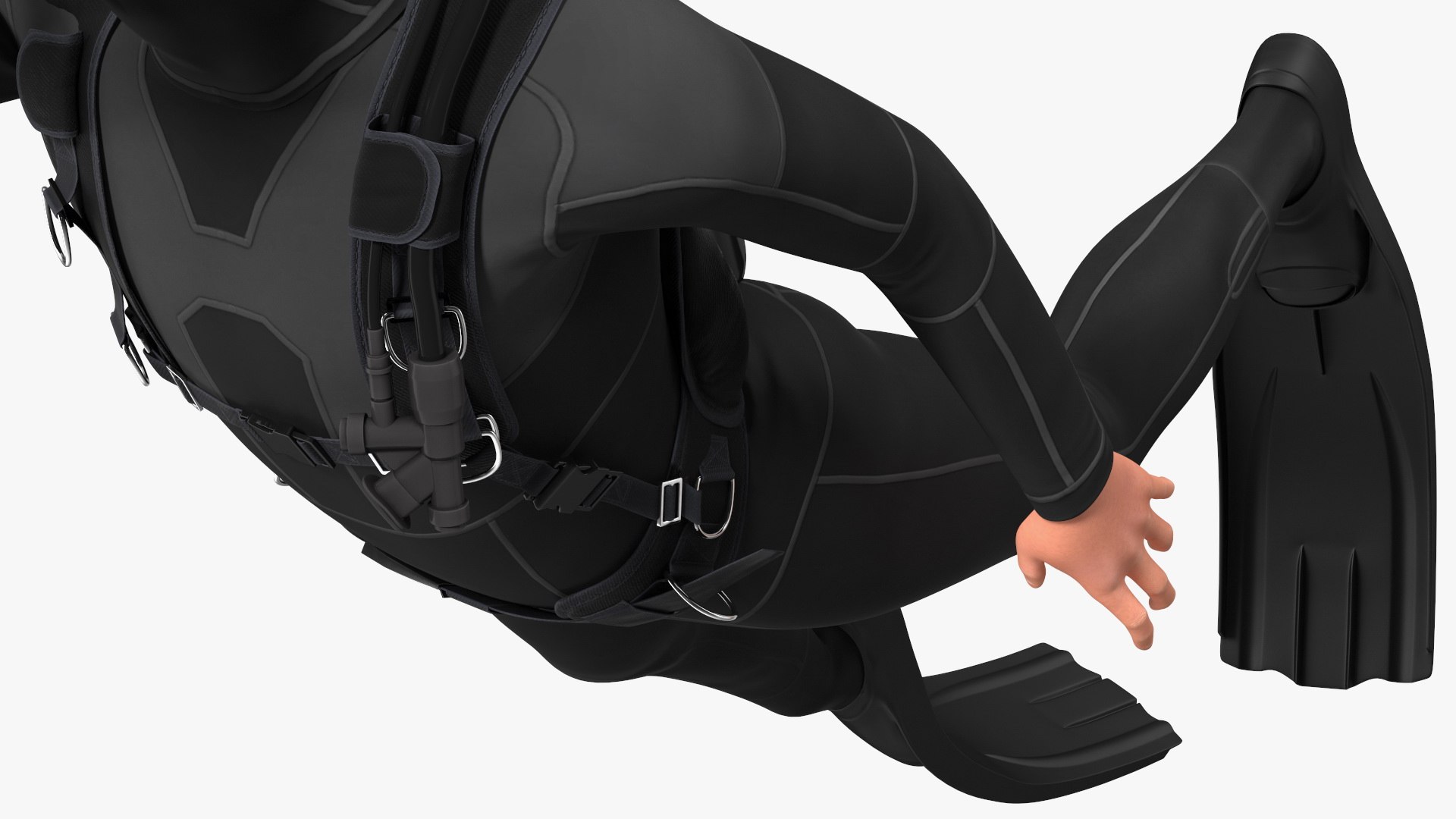 3D Diver With Underwater Speargun Rigged For Maya Model - TurboSquid ...