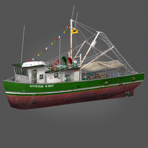 3d ready fishing boat model
