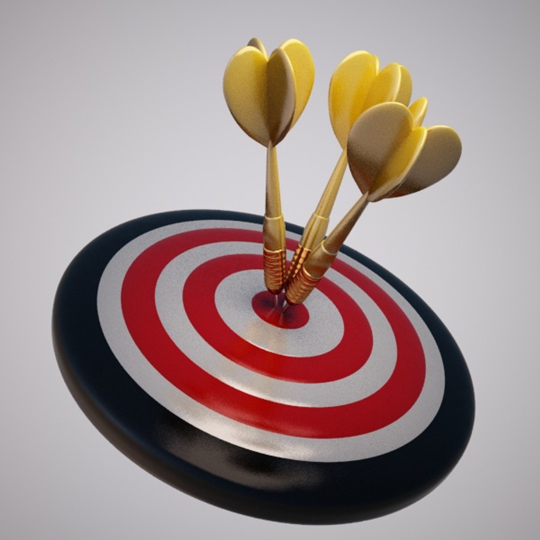 Cartoon Dartboard Board 3d Max