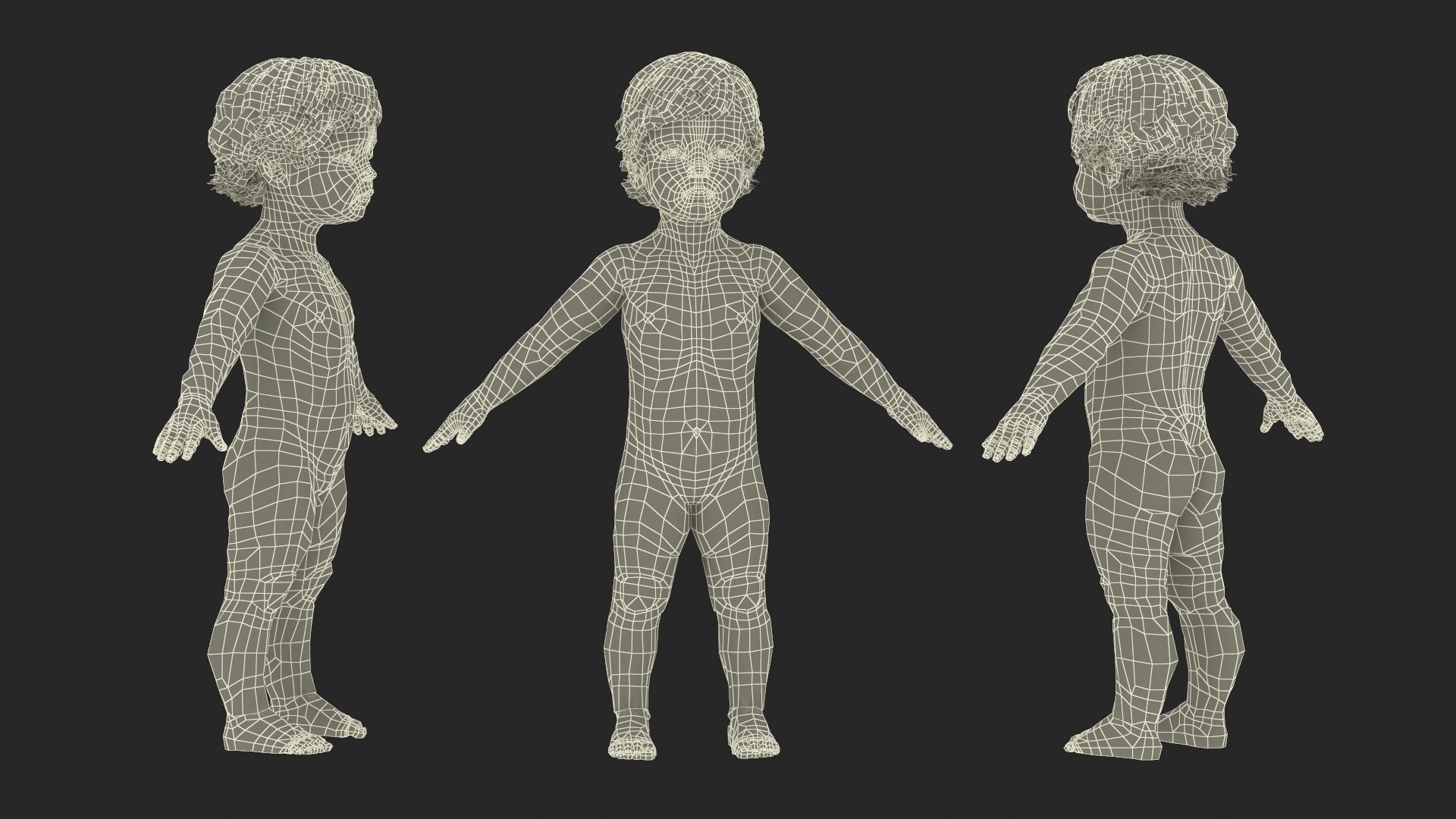 3D One Year Old Baby Rigged Model - TurboSquid 2268651