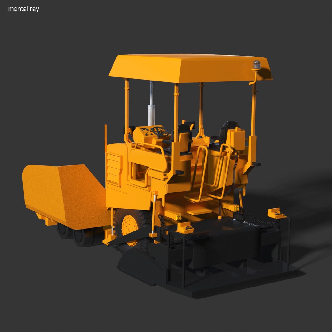 Asphalt Paver 3d Model
