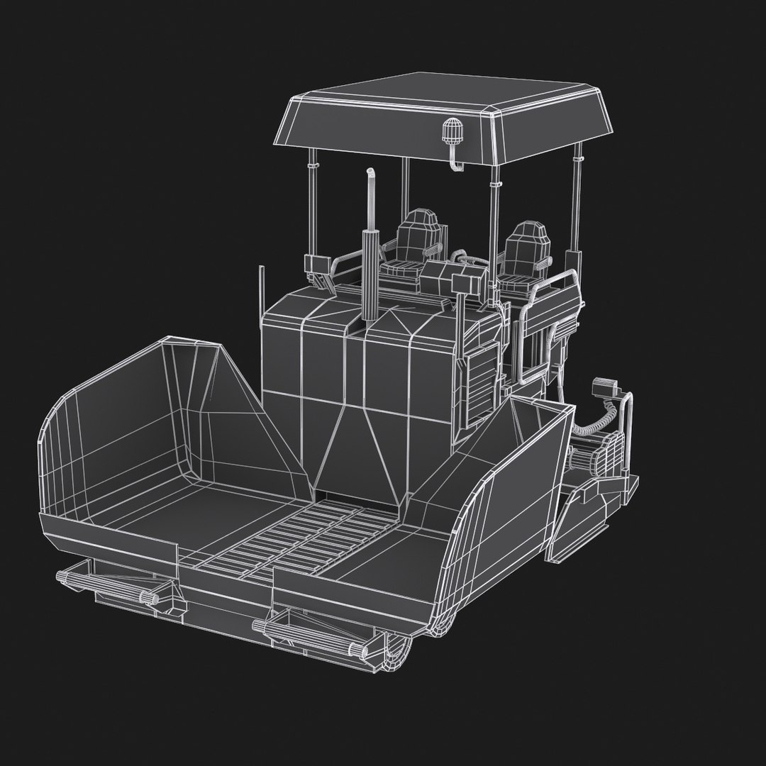 Asphalt Paver 3d Model