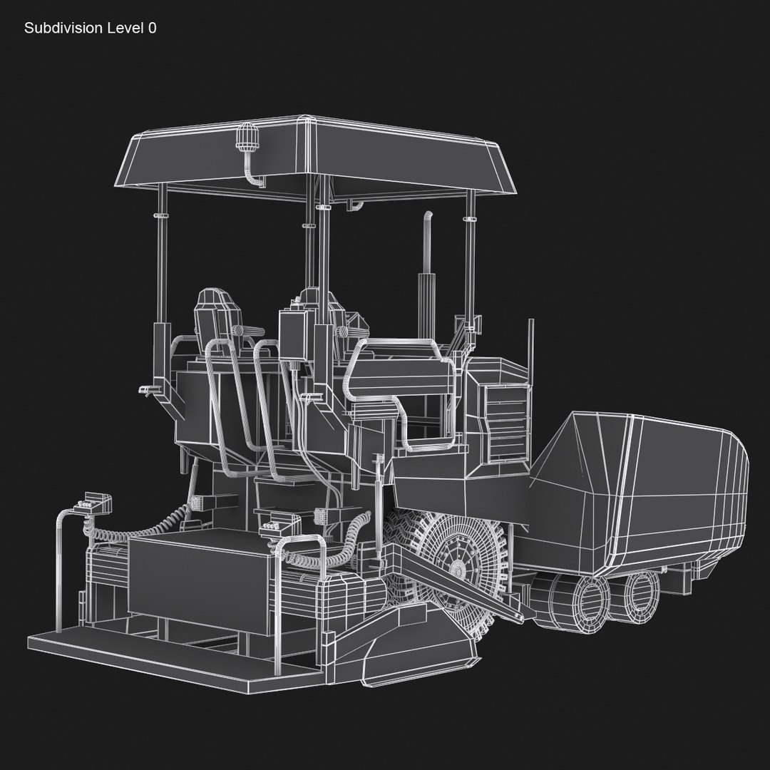 Asphalt Paver 3d Model