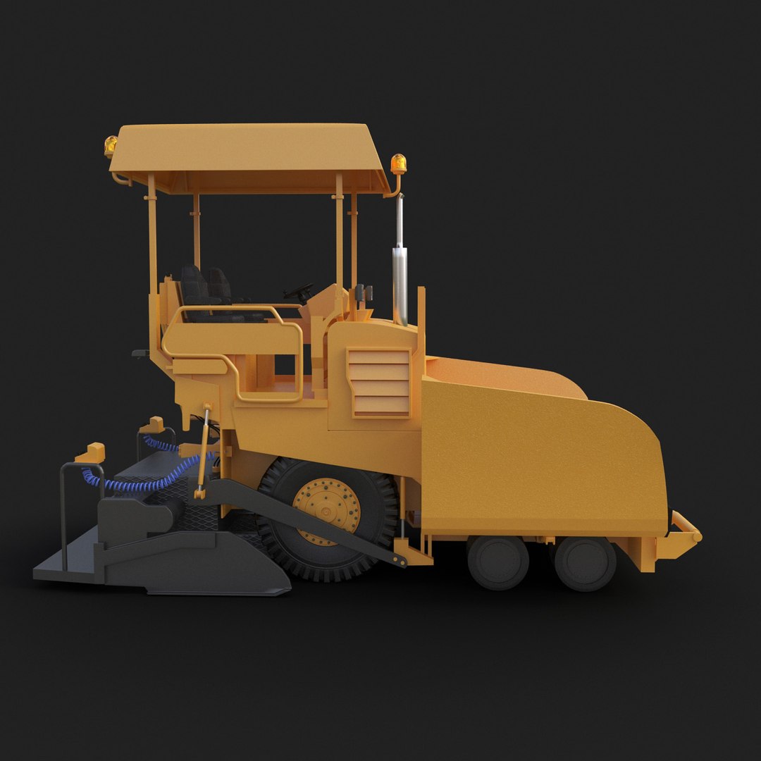 Asphalt Paver 3d Model