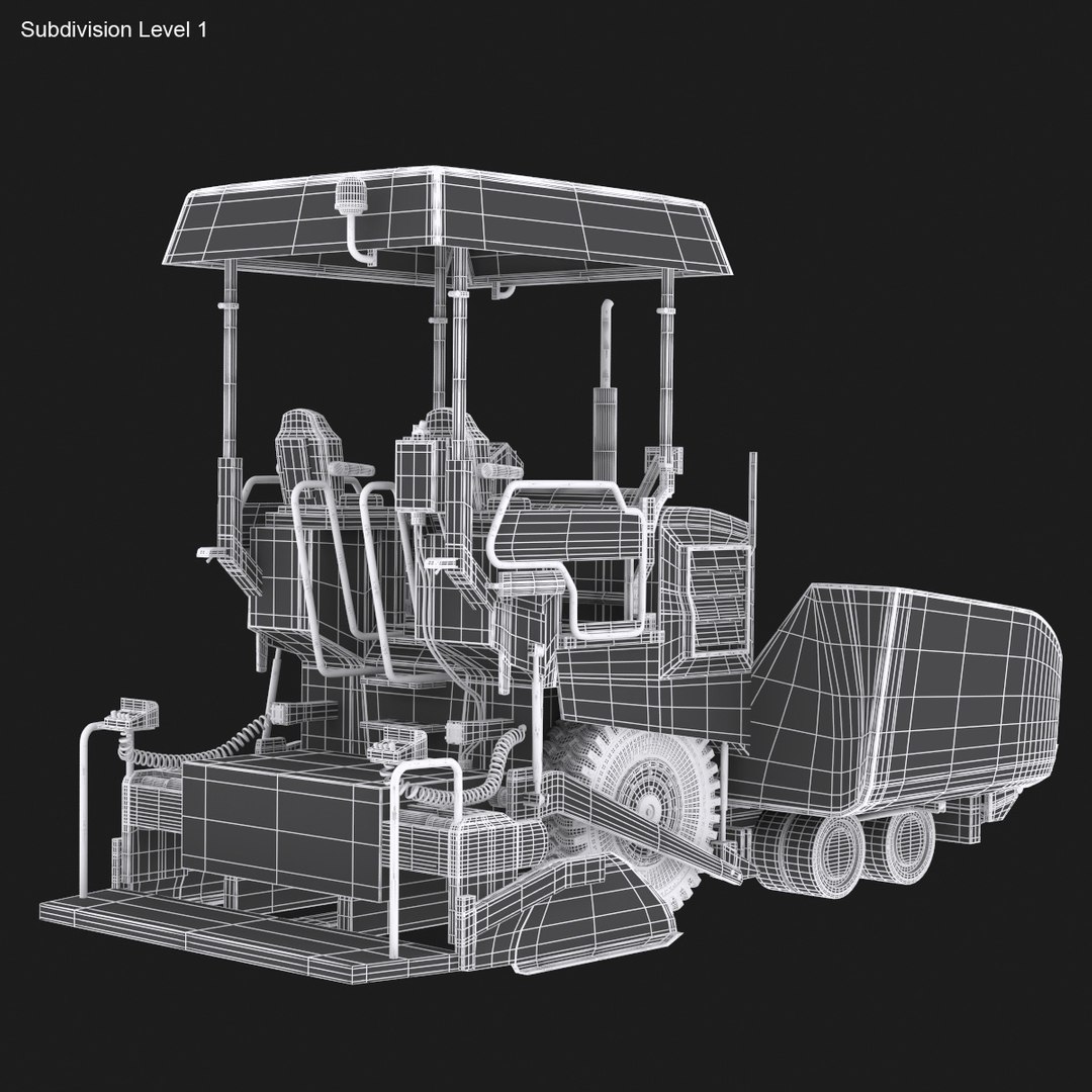 Asphalt Paver 3d Model