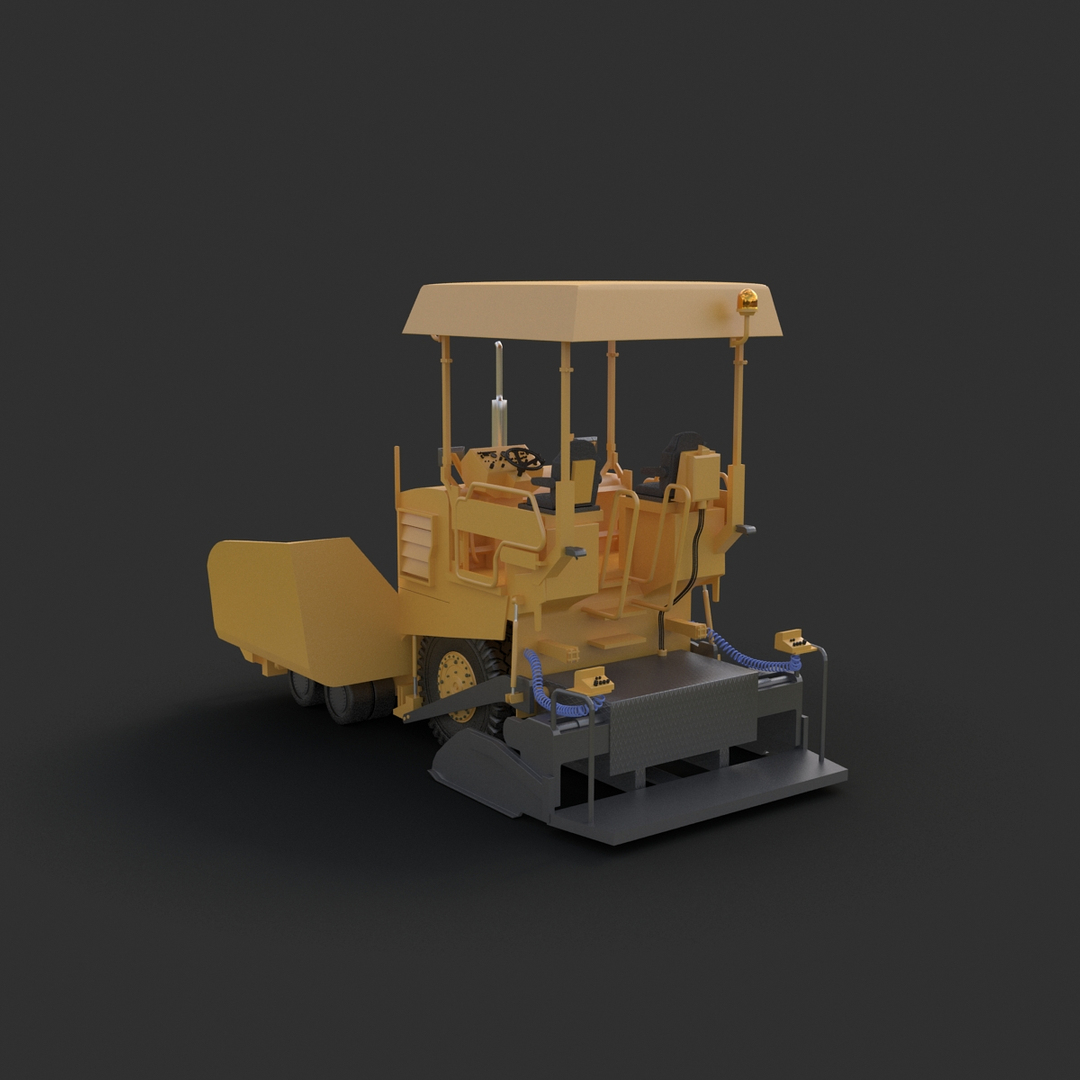 Asphalt Paver 3d Model