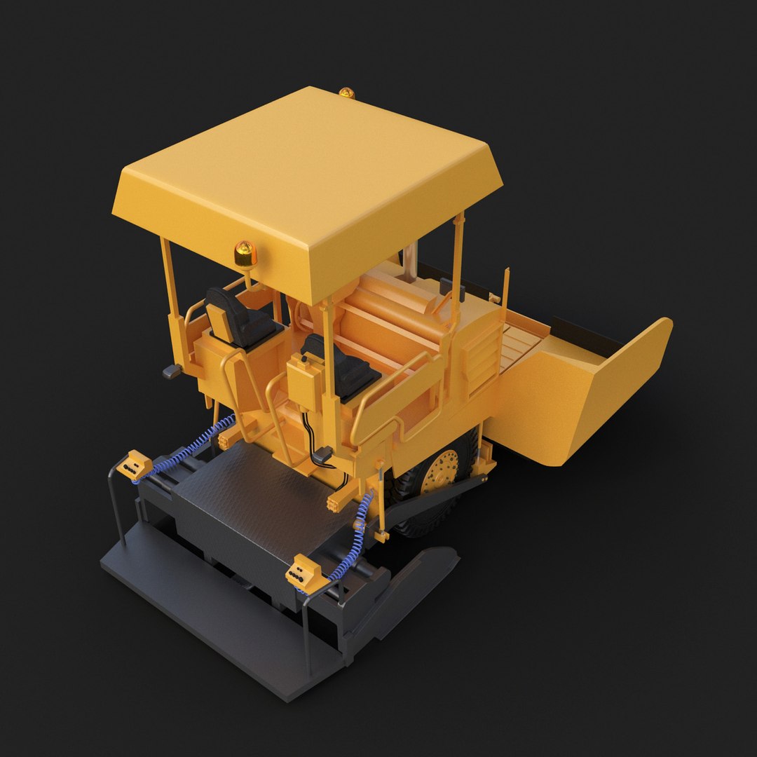 Asphalt Paver 3d Model