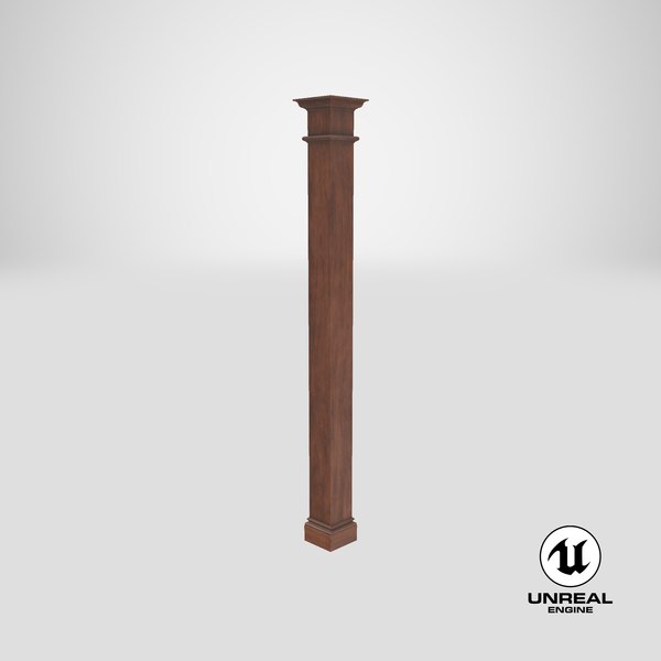 Wooden Square Column model - TurboSquid 1723678