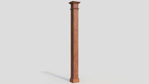 Wooden Square Column model - TurboSquid 1723678