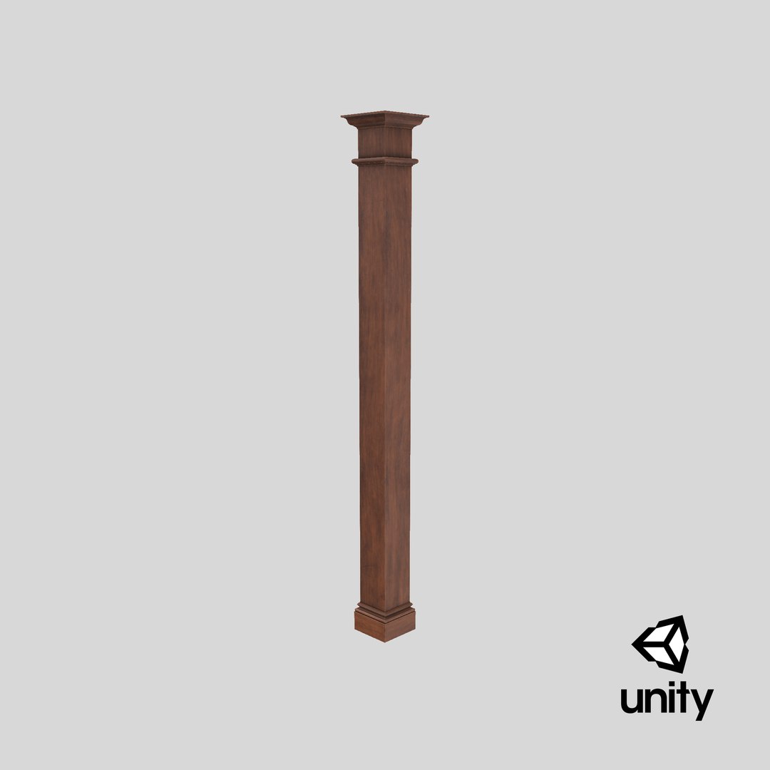 Wooden Square Column model - TurboSquid 1723678