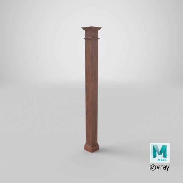 Wooden Square Column model - TurboSquid 1723678