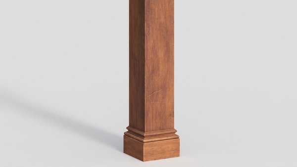 Wooden Square Column model - TurboSquid 1723678