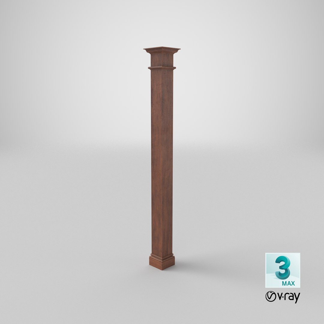Wooden Square Column model - TurboSquid 1723678