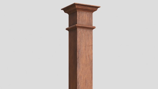 Wooden Square Column model - TurboSquid 1723678