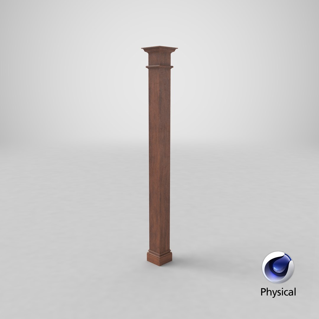 Wooden Square Column model - TurboSquid 1723678