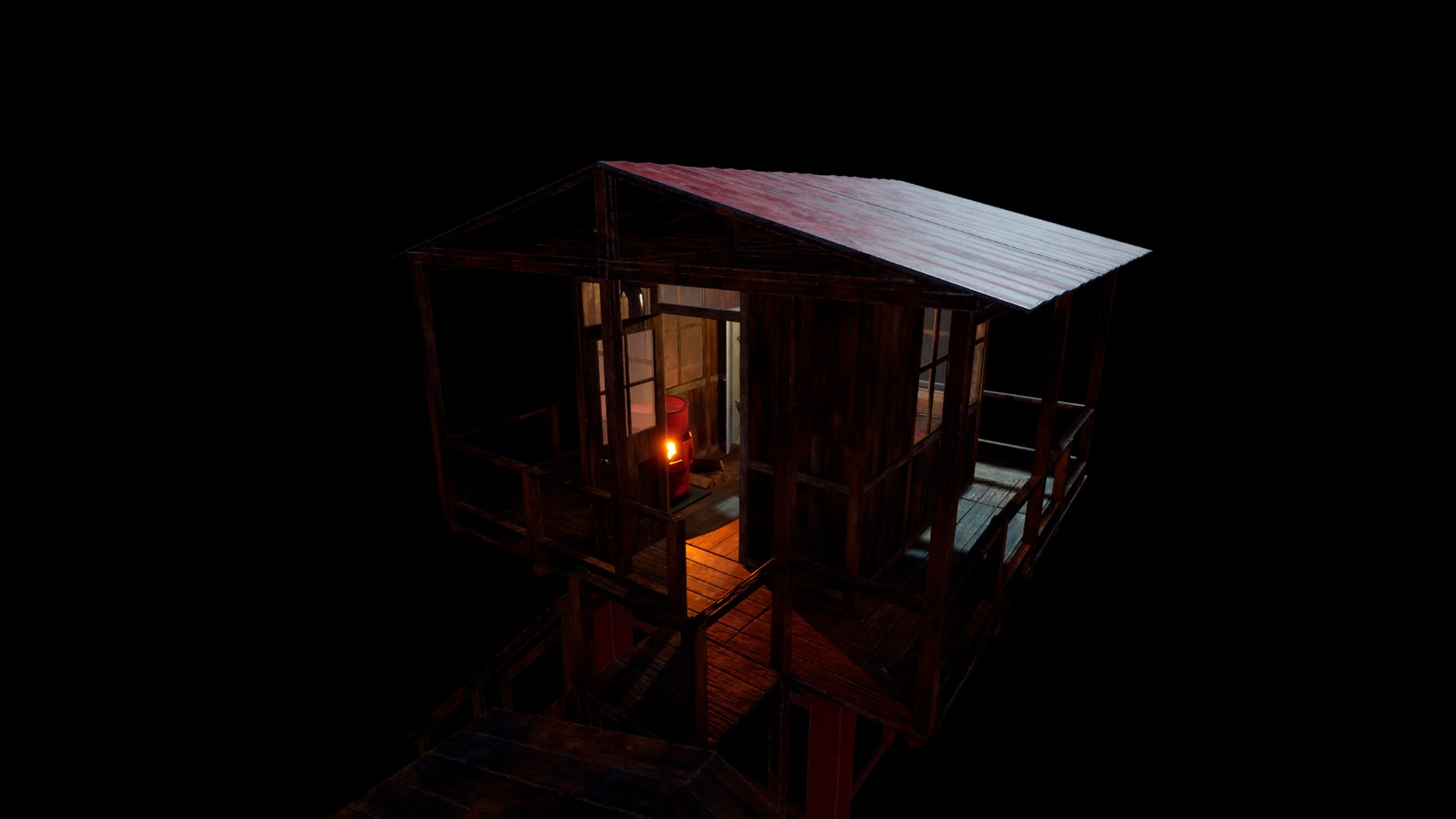 Modular Watchtower And House 3D Model - TurboSquid 1758203