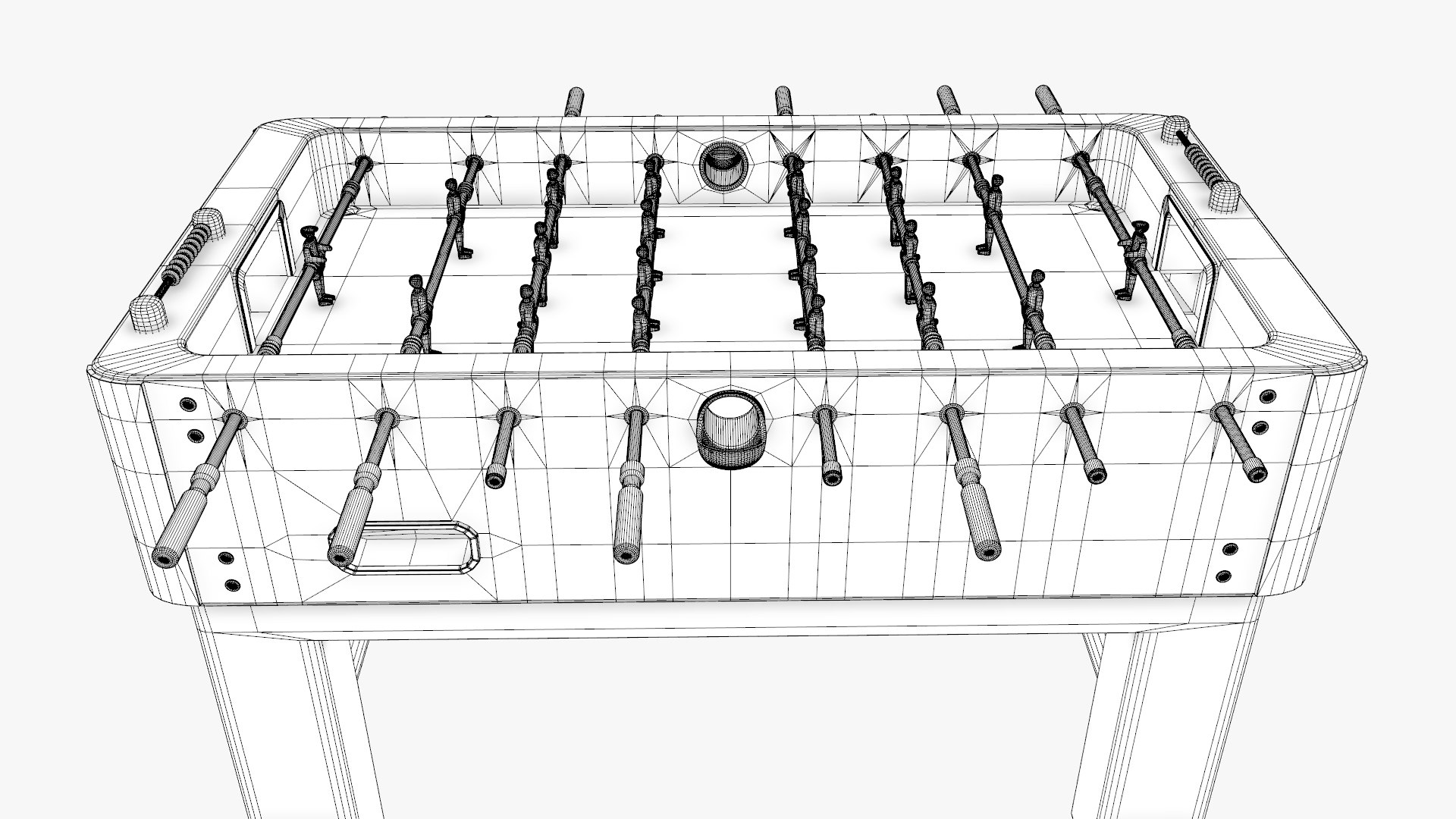 Foosball Table Football 3D Model - TurboSquid 2275316
