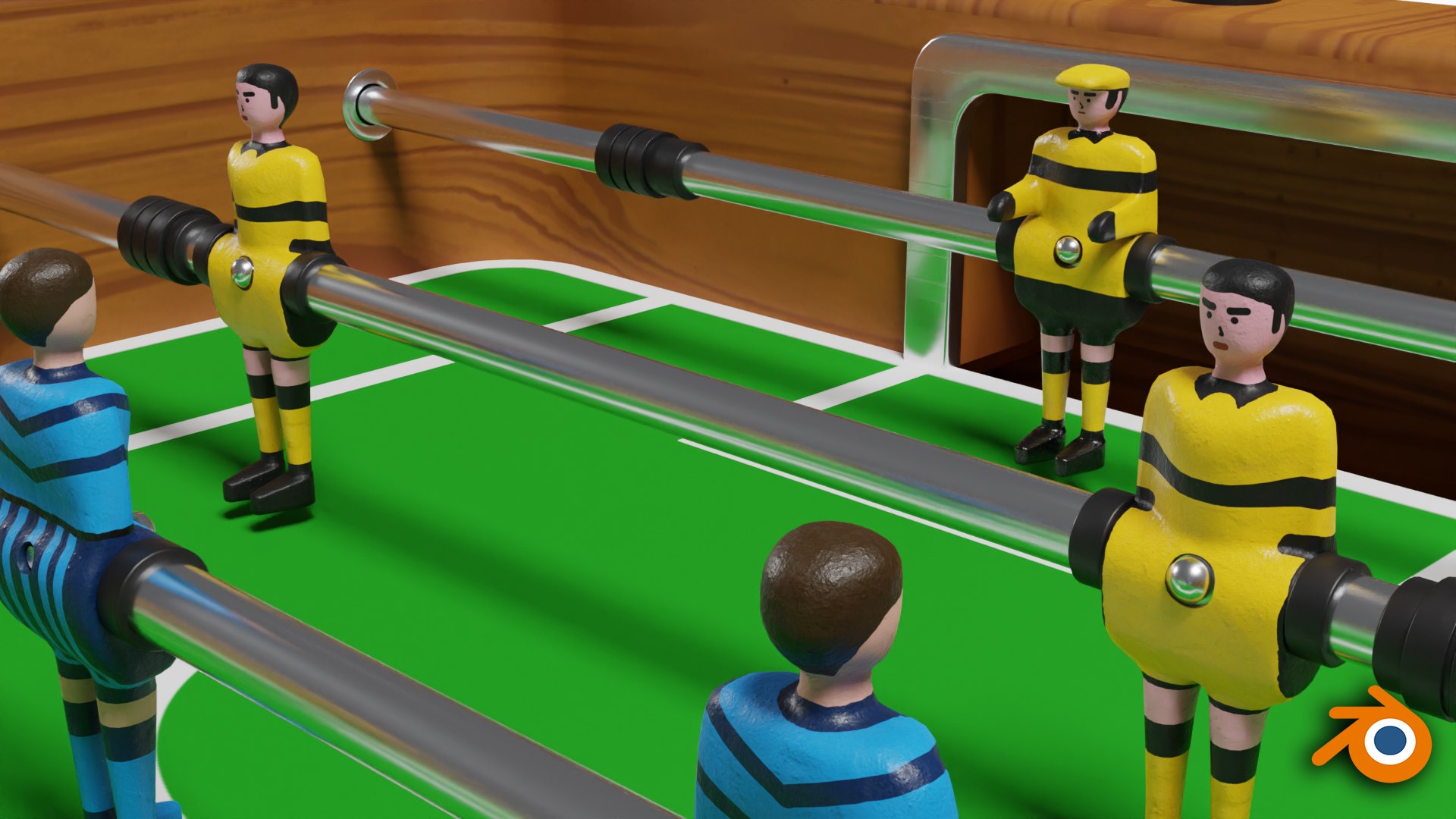 Foosball Table Football 3D Model - TurboSquid 2275316