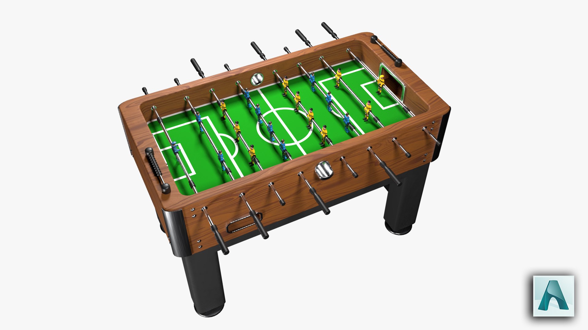 Foosball Table Football 3D Model - TurboSquid 2275316
