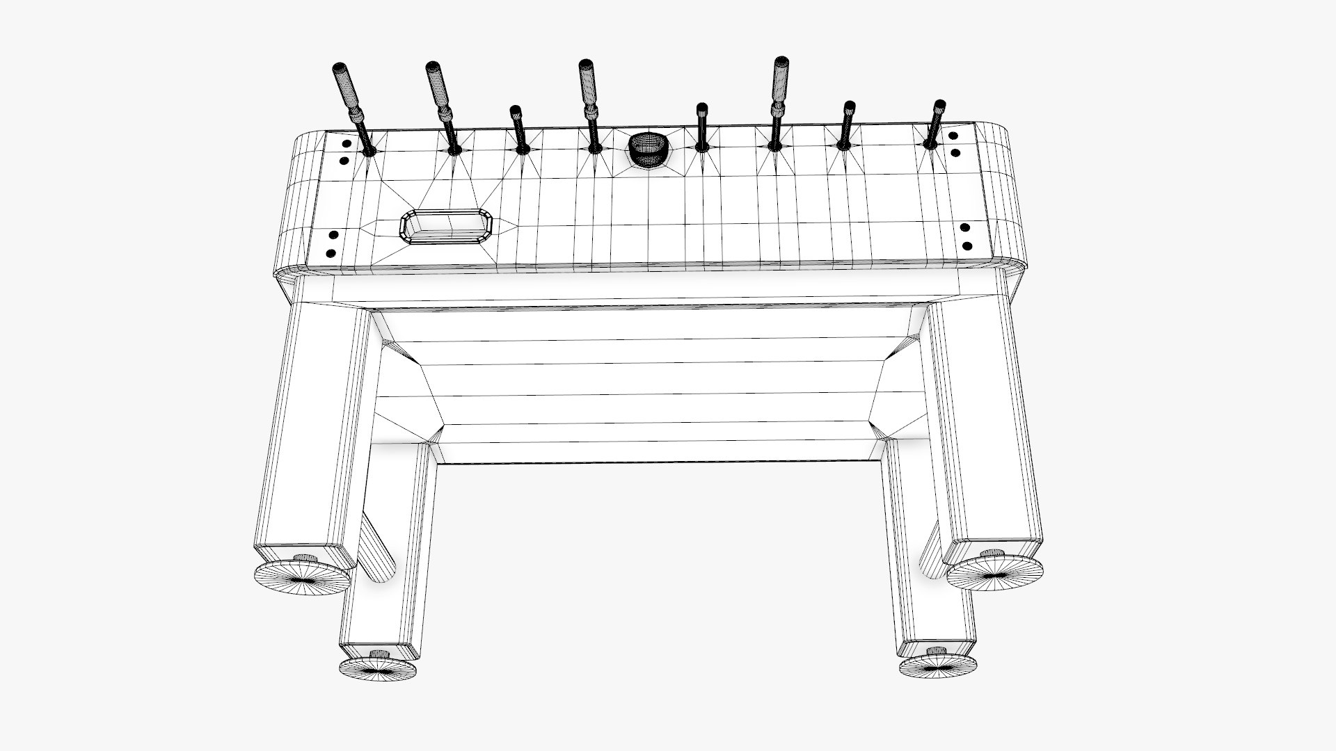 Foosball Table Football 3D Model - TurboSquid 2275316