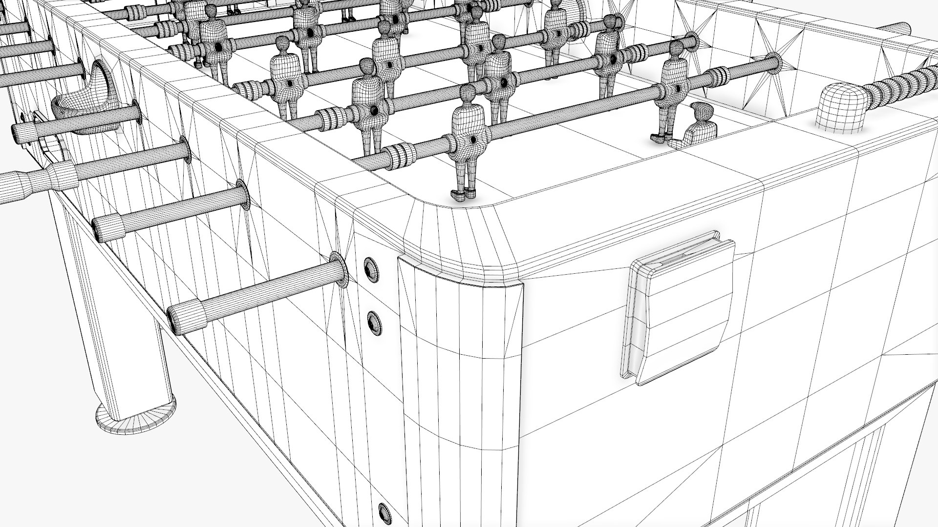 Foosball Table Football 3D Model - TurboSquid 2275316