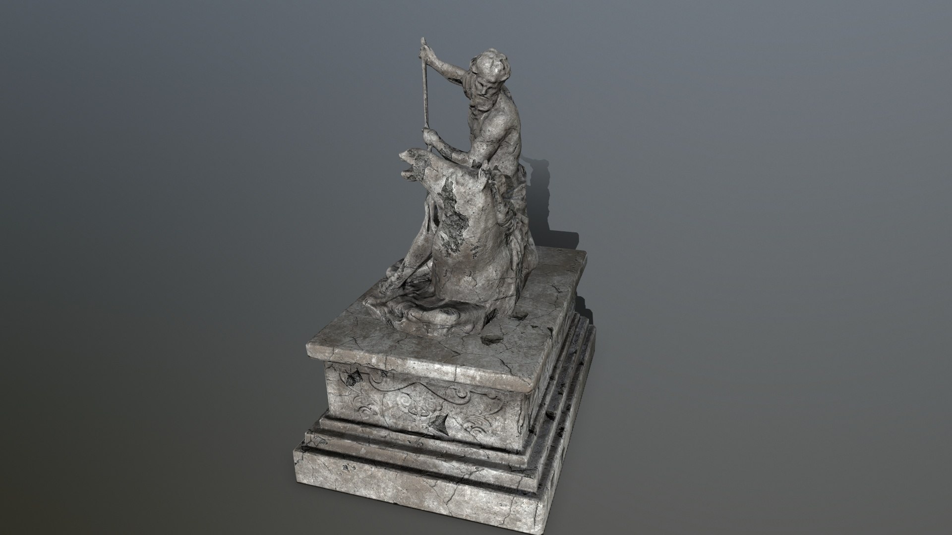 Neptune Statue 3D - TurboSquid 1394972