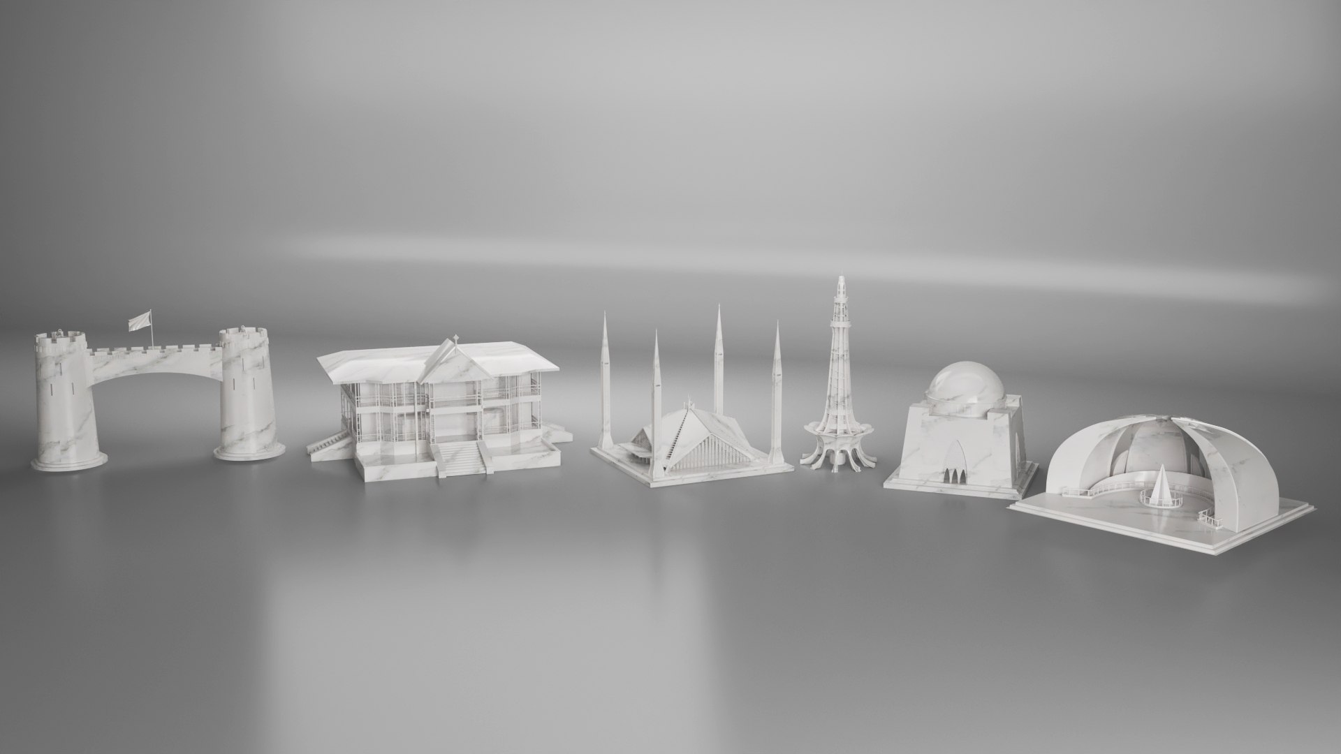 3D Model Pakistani Monuments - TurboSquid 2388432