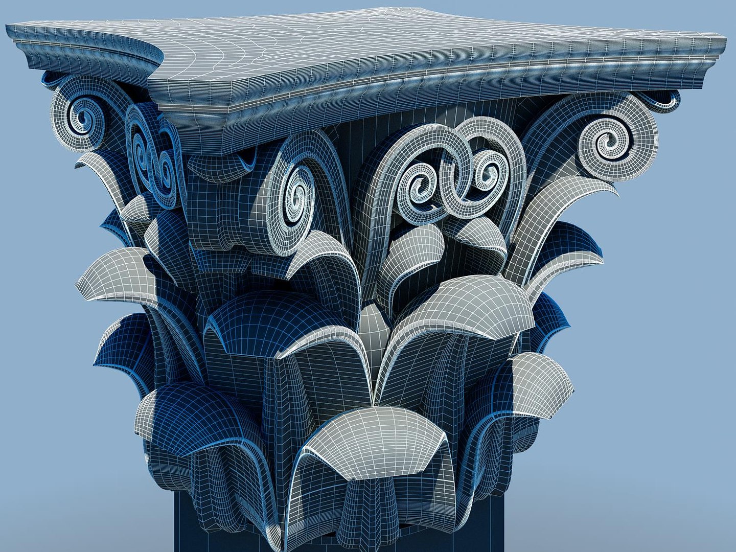 corinthian column 3d model