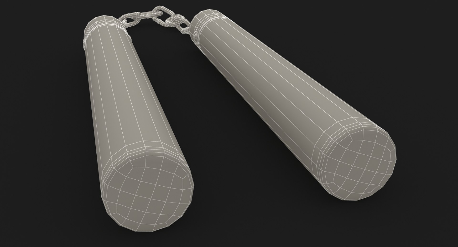 Nunchaku 03 color 2 3D model - TurboSquid 1250025