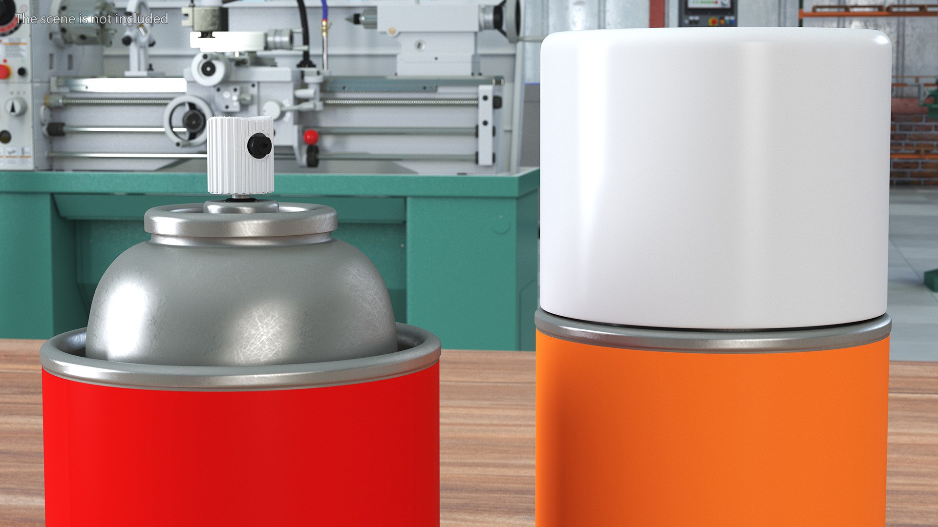 3D Recycling Aerosol Cans Warm Colors Set Model - TurboSquid 2140493