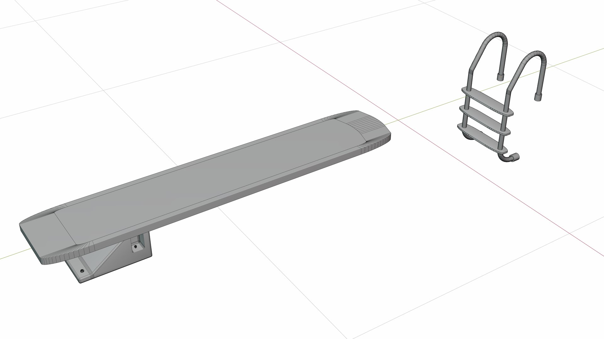 3D Diving Board And Ladder - TurboSquid 2049720