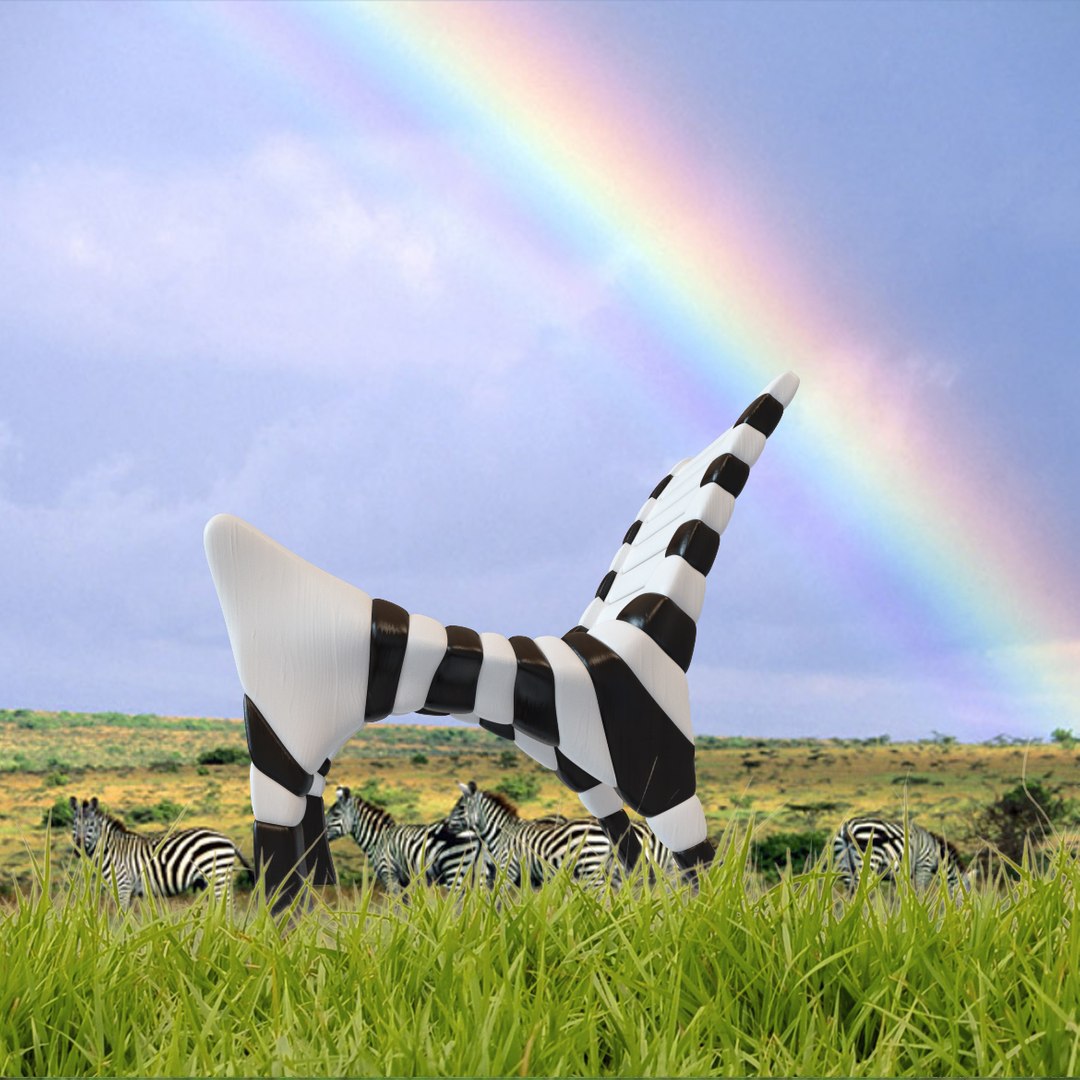 Zebra Chair 3d Model