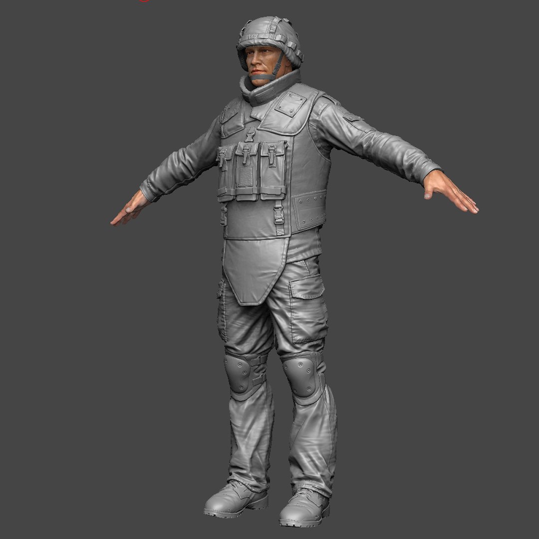 3ds Max Qualitative Zbrush Soldier Bundeswehr