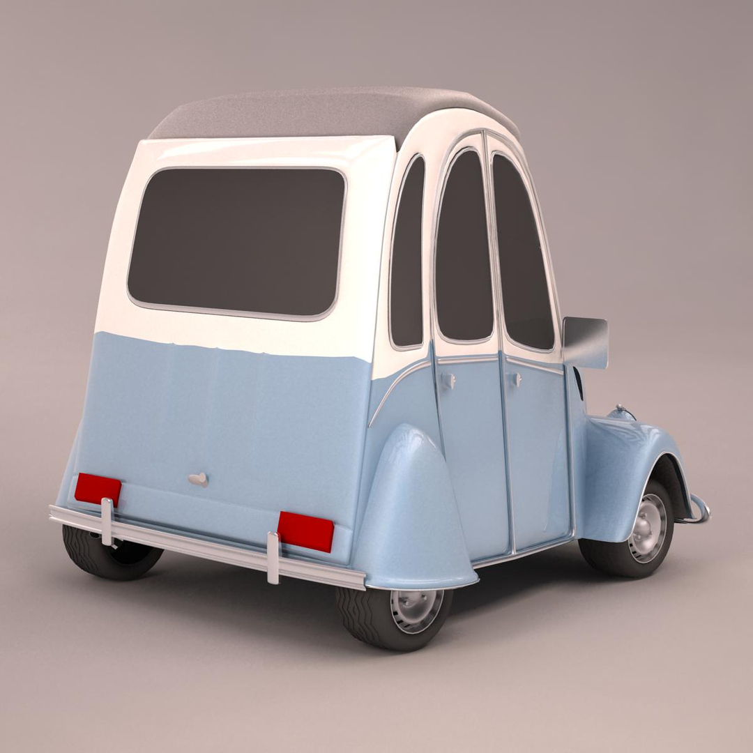 3d citroen 3cv car model