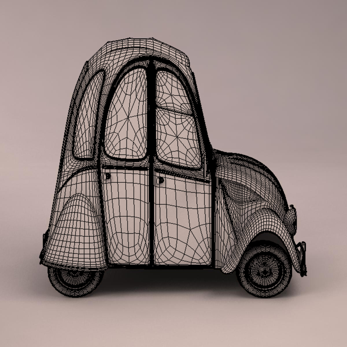 3d citroen 3cv car model