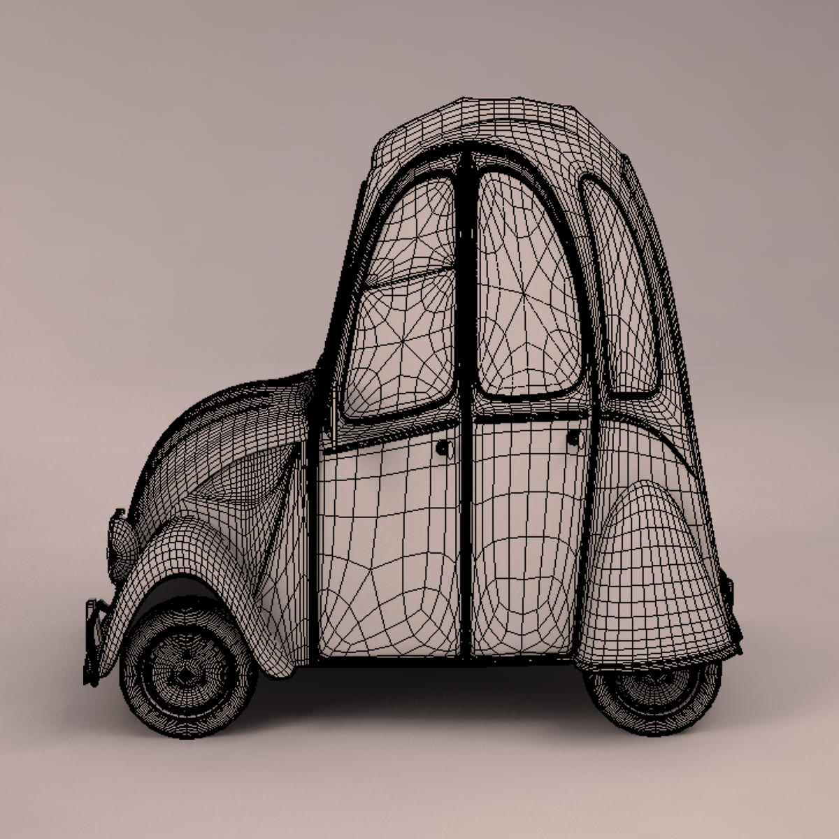 3d citroen 3cv car model