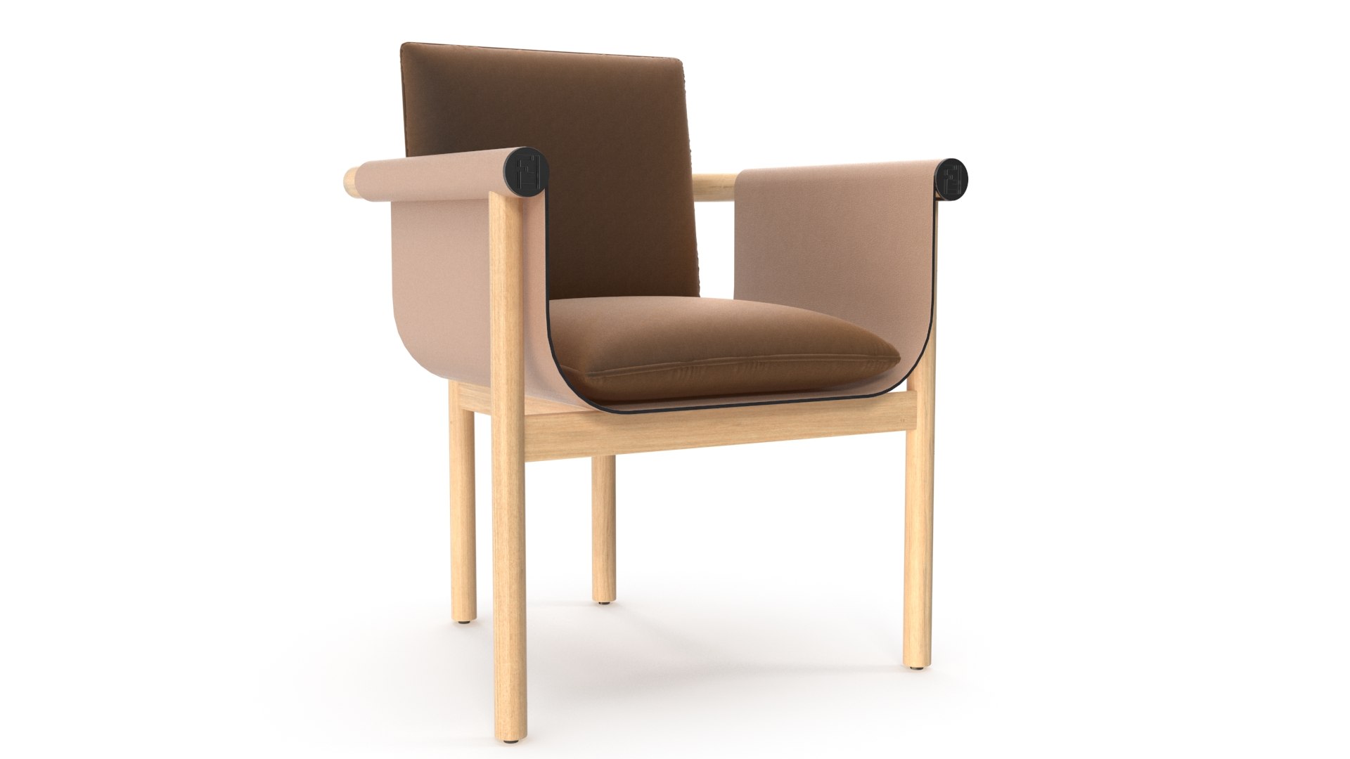 Totu Wood Armchair 3D Model - TurboSquid 2296190
