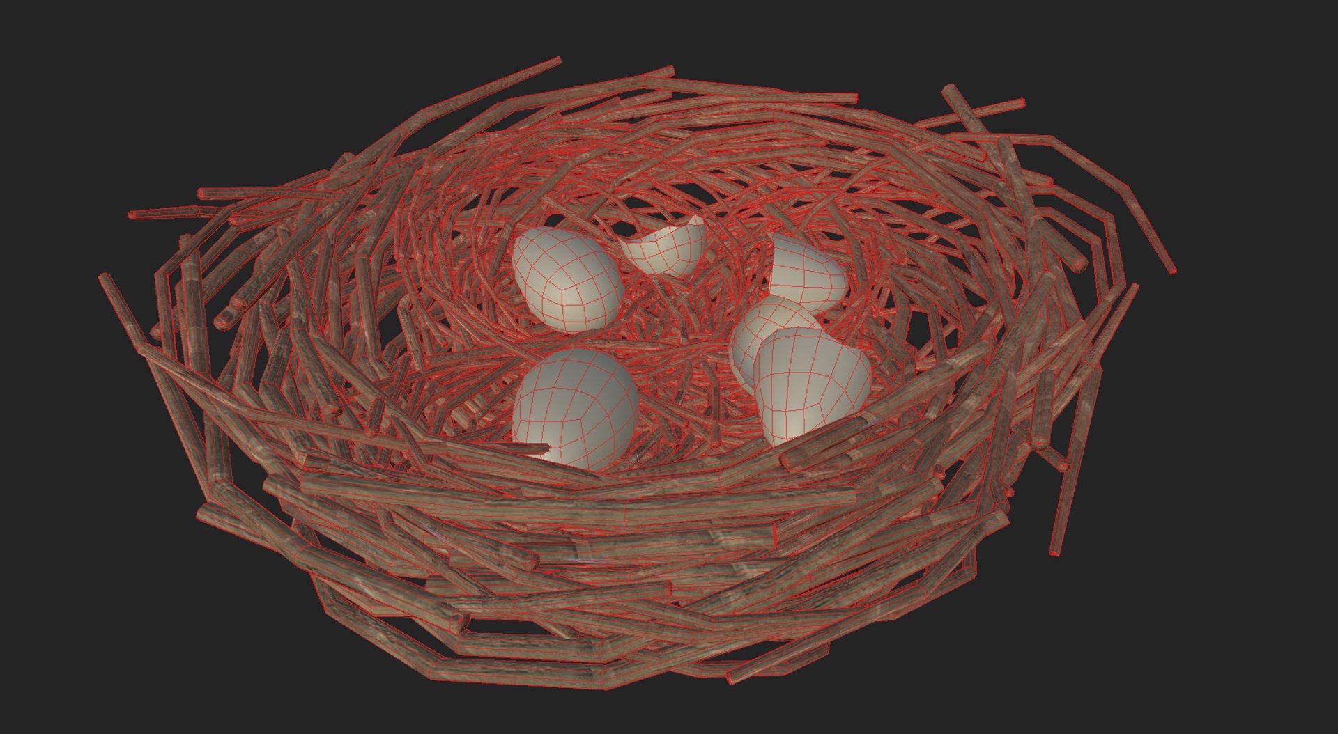 3D Bird Nest - TurboSquid 1272862