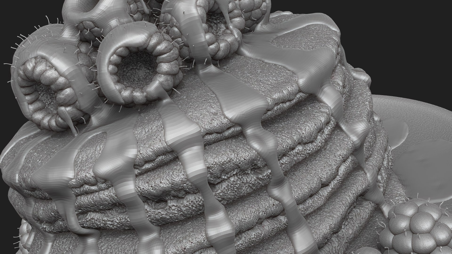 3D Zbrush Pancakes With Toppings Vol 2 Model - TurboSquid 1968972