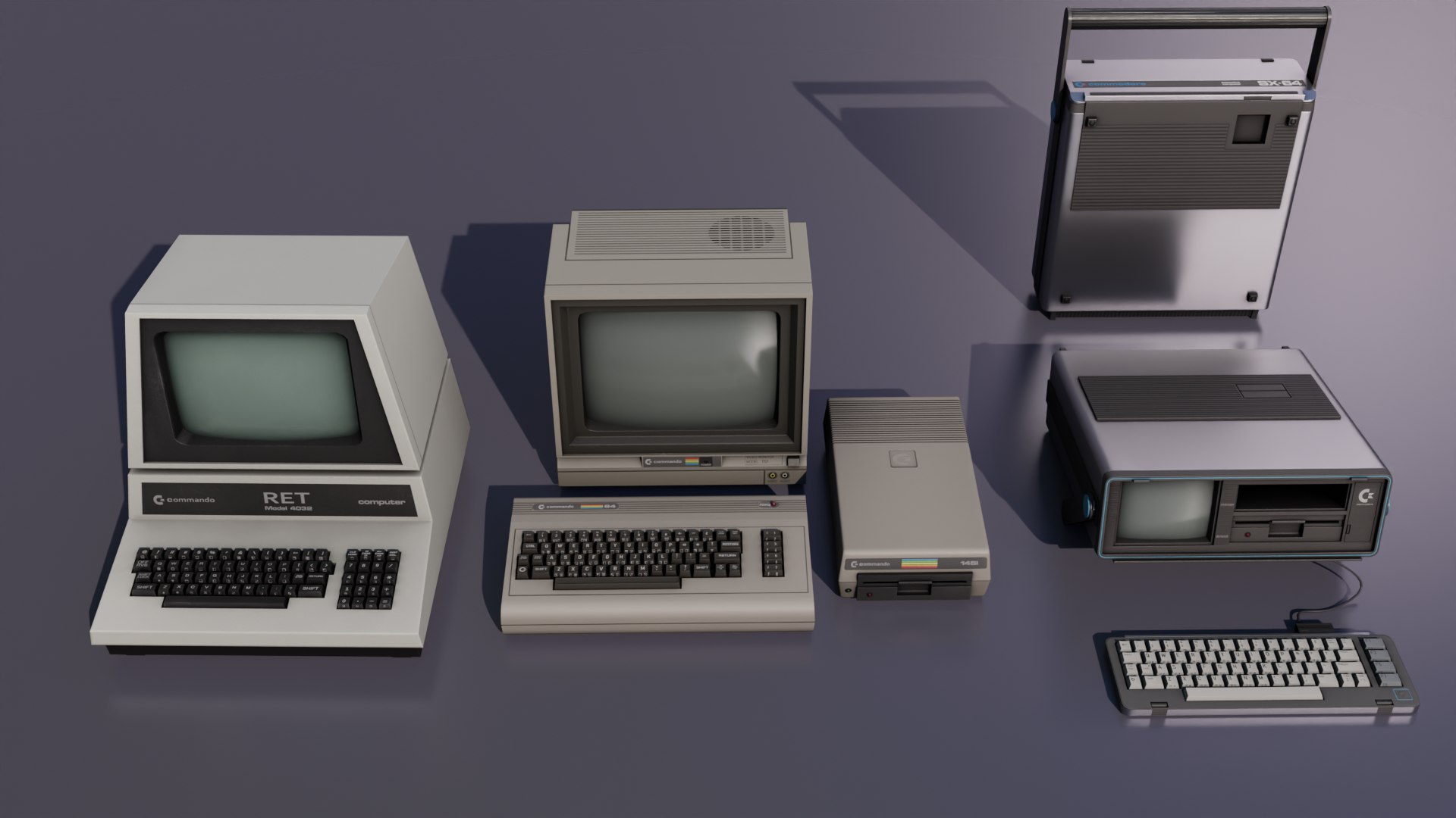 3D Commodore Old Computer Collection - TurboSquid 2344773