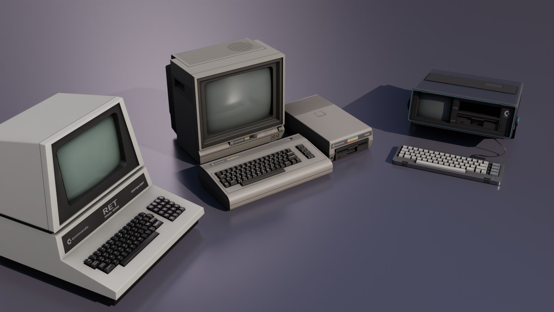 3D Commodore Old Computer Collection - TurboSquid 2344773
