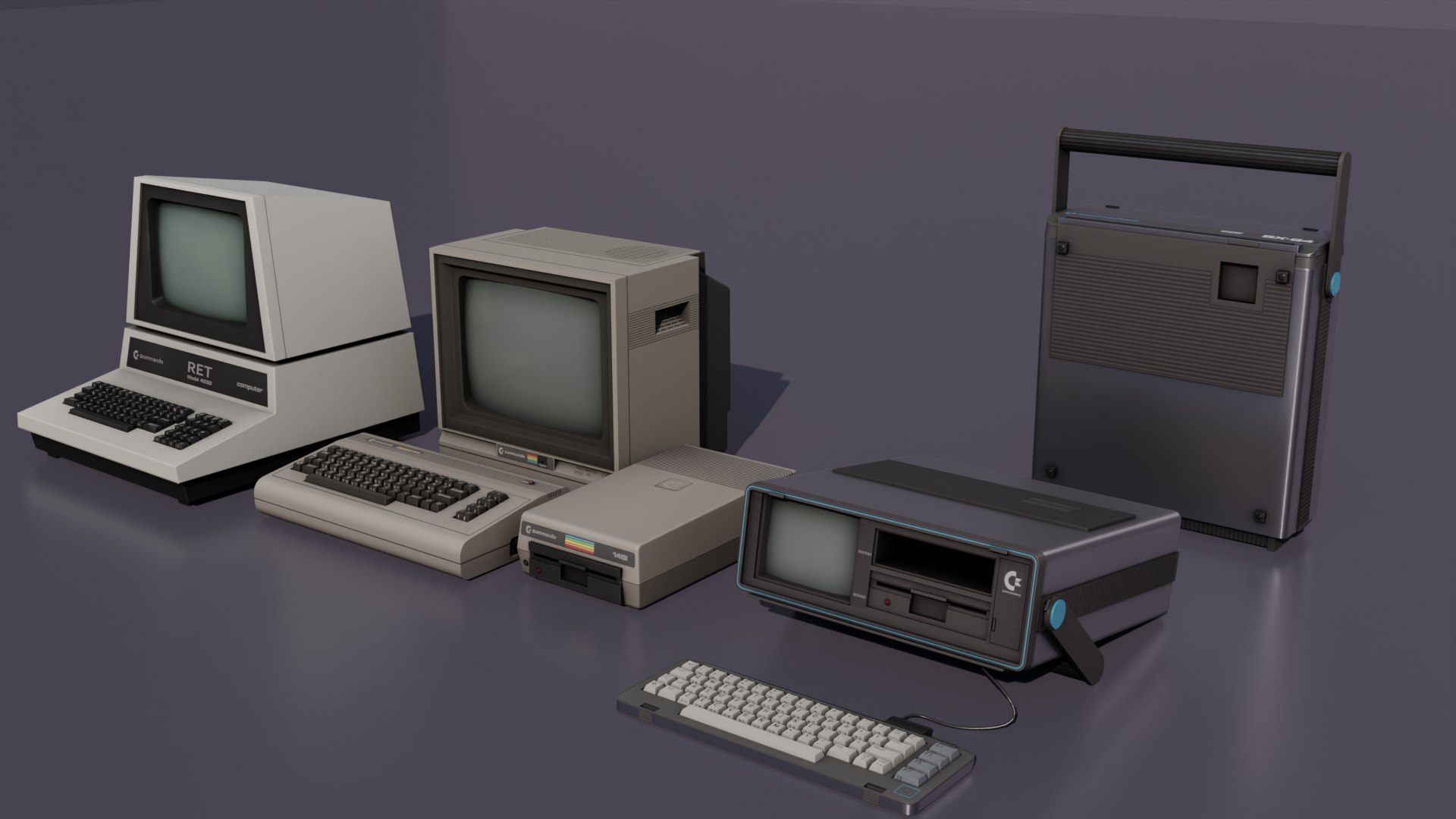 3D Commodore Old Computer Collection - TurboSquid 2344773