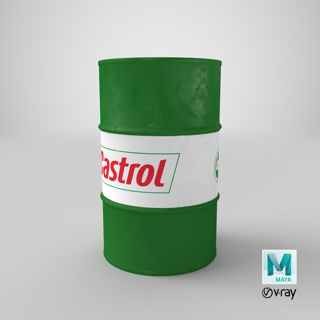 Barrel castrol oil 3D model - TurboSquid 1486942