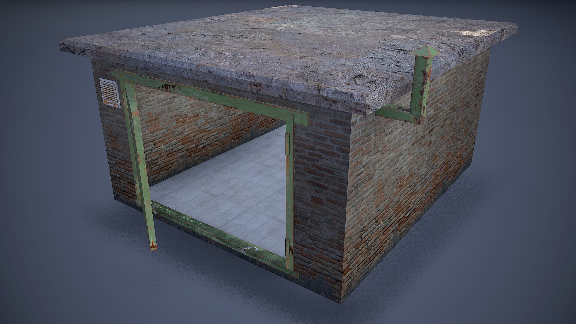 Old Garage 3d Model