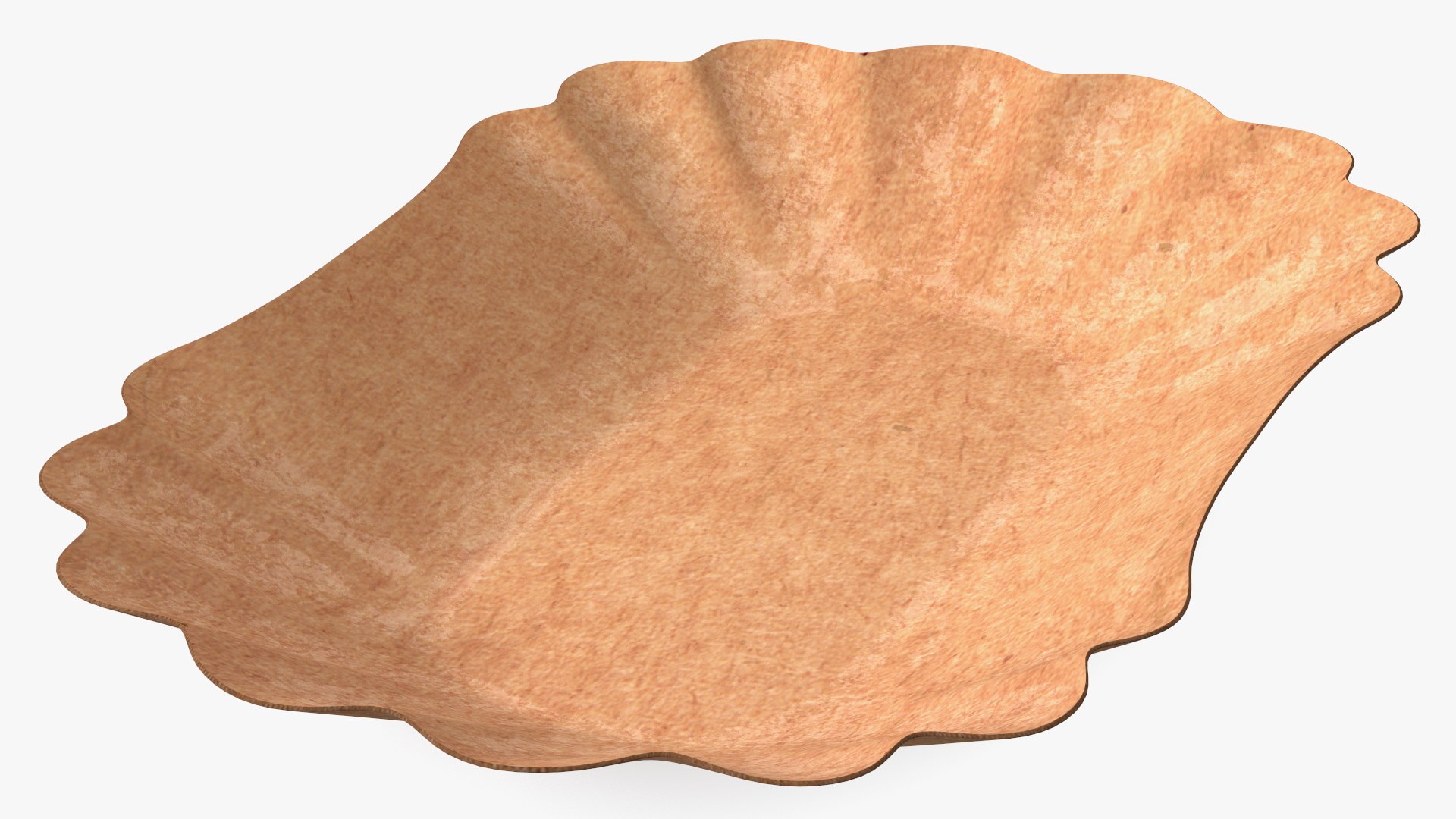 3D Brown Curly Paper Plate model - TurboSquid 2079662
