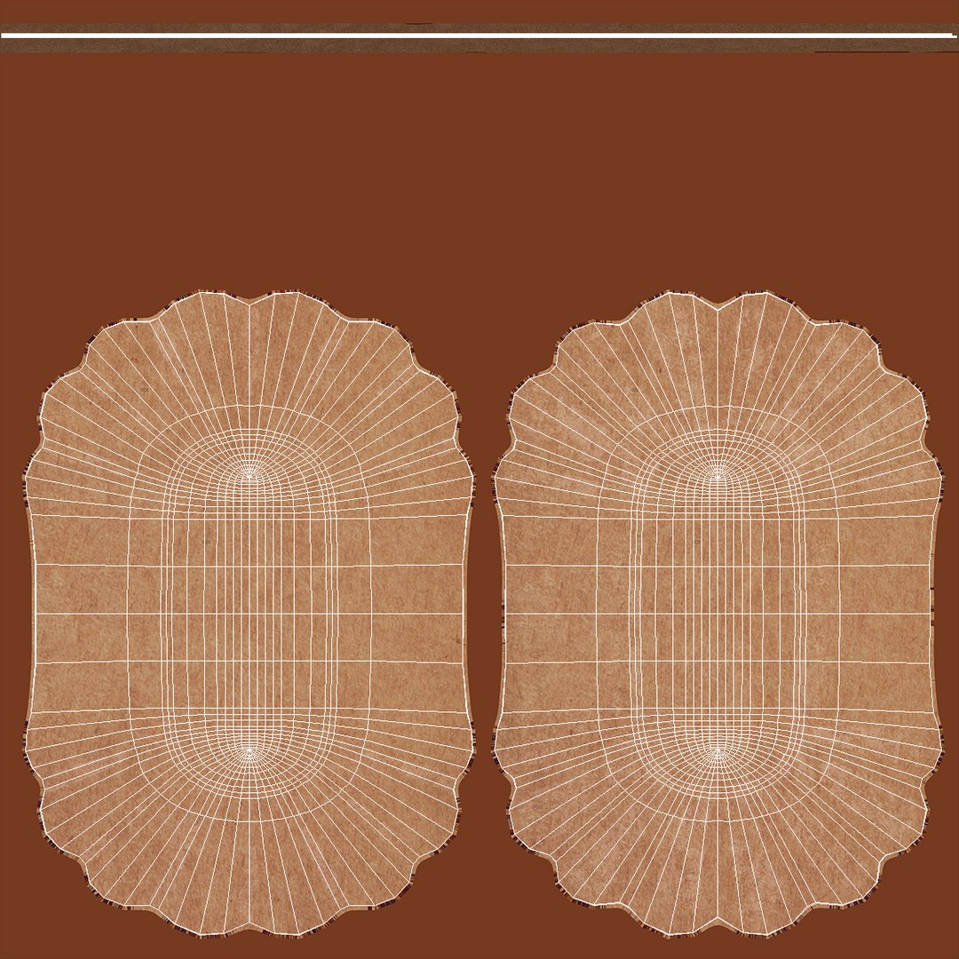 3D Brown Curly Paper Plate model - TurboSquid 2079662