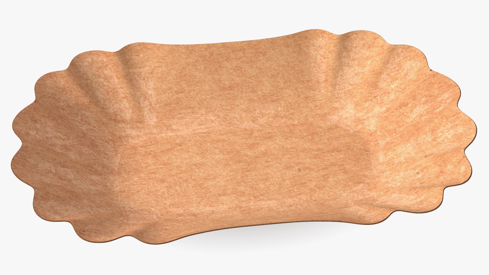 3D Brown Curly Paper Plate model - TurboSquid 2079662
